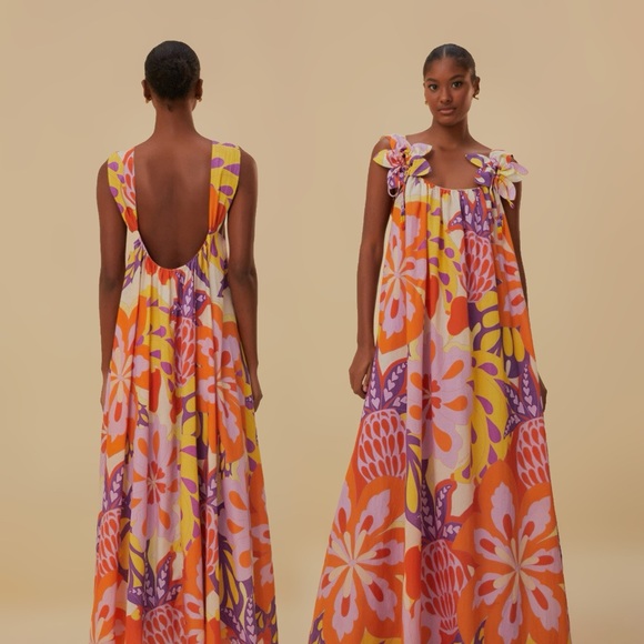 FARM Rio | Dresses | Farm Rio Lee Floral Sleeveless Maxi Dress | Poshmark